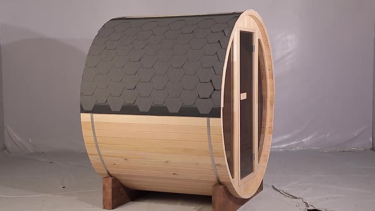 Smartmak Custom Outdoor Traditional Barrel Sauna Wood Optional Steam ...