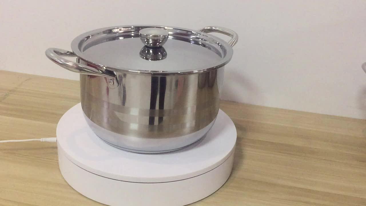 Extra Thick Double Bottom Pot Stainless Steel Cooking Pot Cookware Set ...