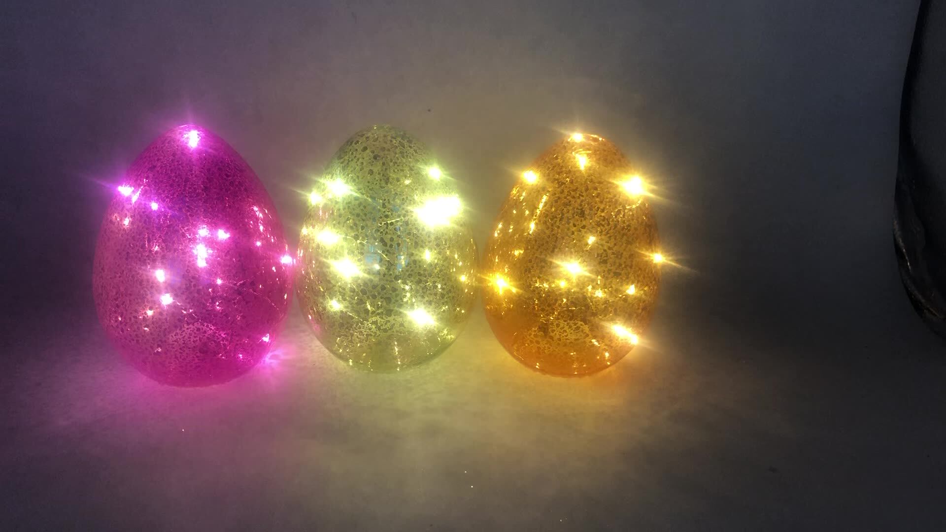 Glass Eggs With Led Light For Easter Decoration - Buy Easter Decoration ...