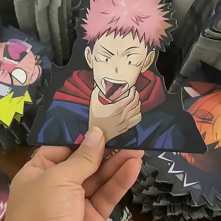 2022 Die Cut Anime Jujutsu Kaisen Lenticular Stickers Waterproof Car ...