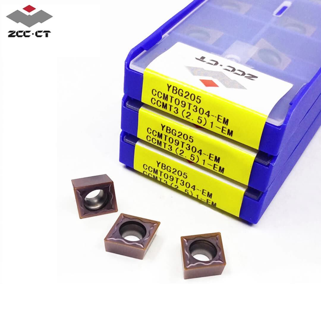 Zcc-ct Cnc Lathe Blade Ccmt 09t304-em Ybg205 Tungsten Carbide Inserts ...