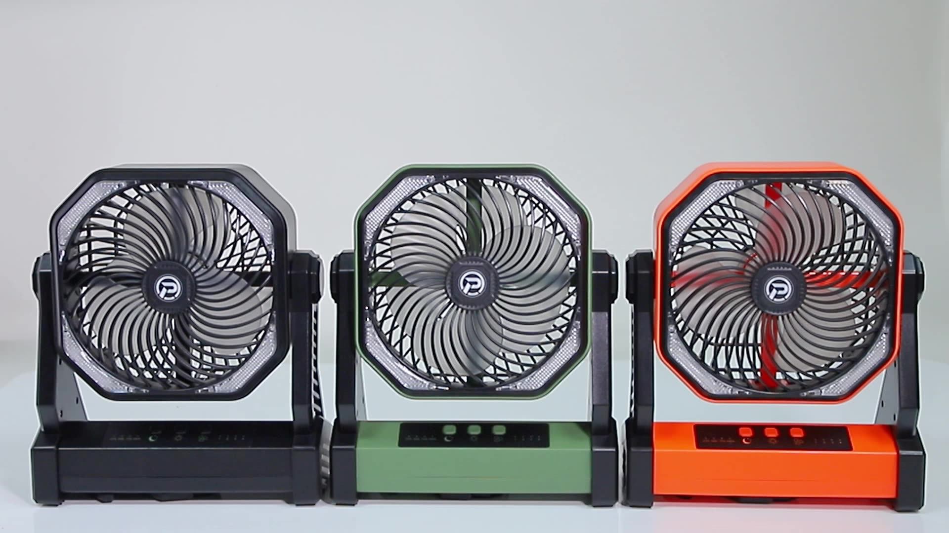 Camping Fan With Led Lantern 8 Inch 20000mah Rechargeable Battery ...