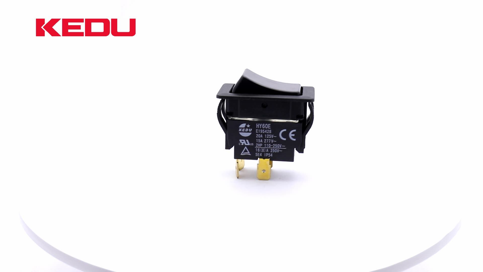 Kedu Hy60e High Quality Rocker Switch With Red Light Indicator Hy60e ...