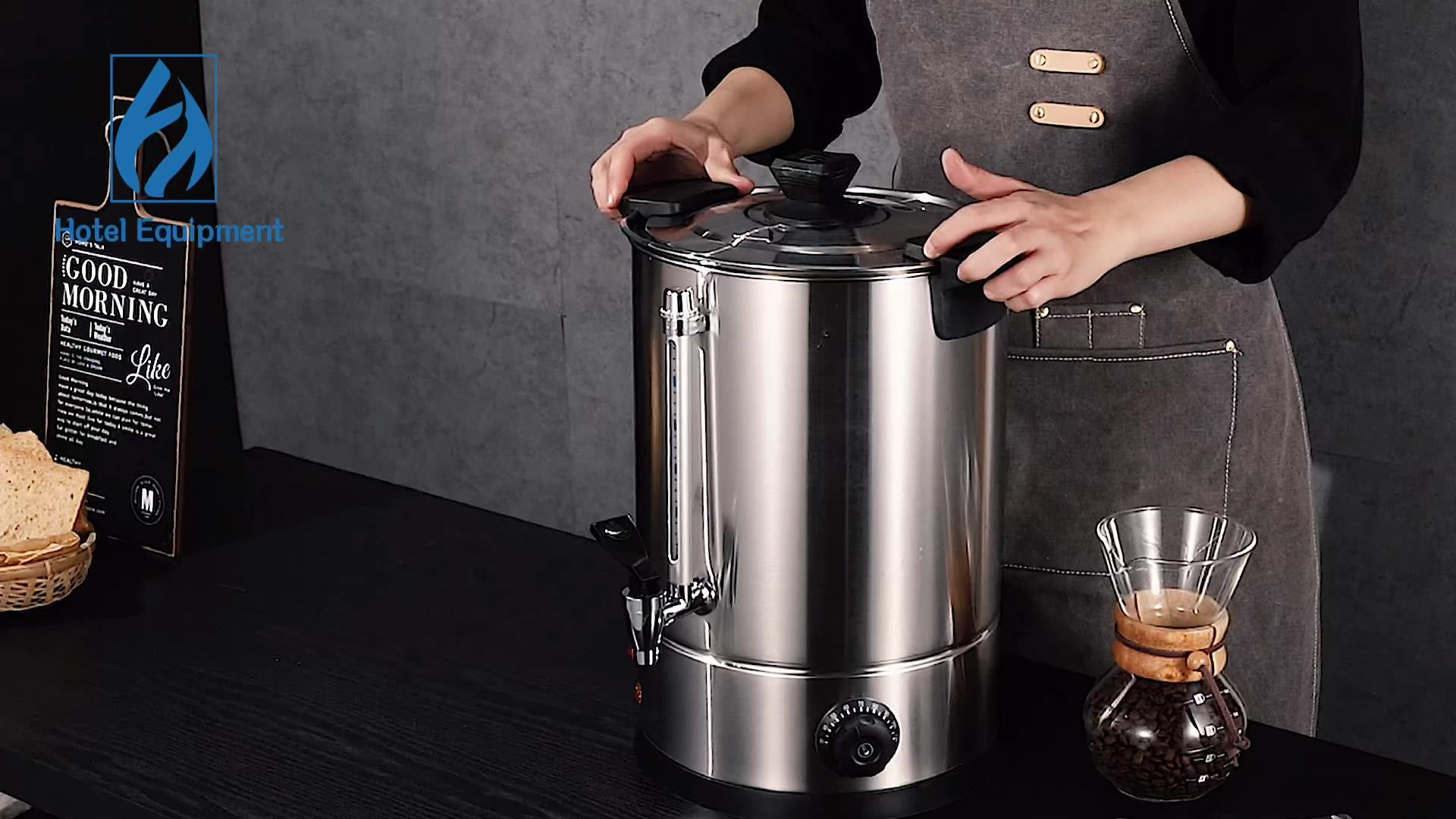 304 S/s Shabbat Automatic Coffee Urn 50 Cups - Stainless Steel Hot ...