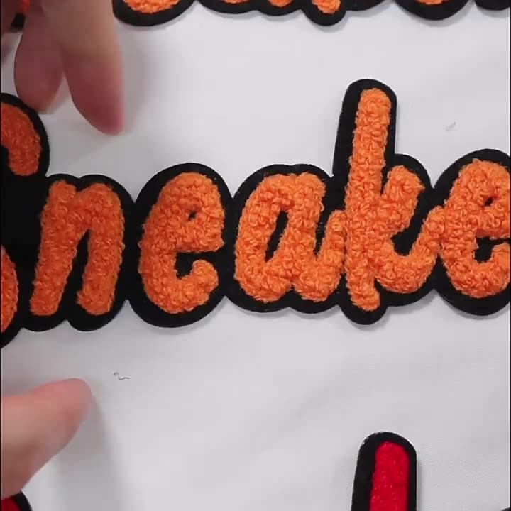 Customized Chenille Embroidered Letter Patch Iron On Patches Chenille ...