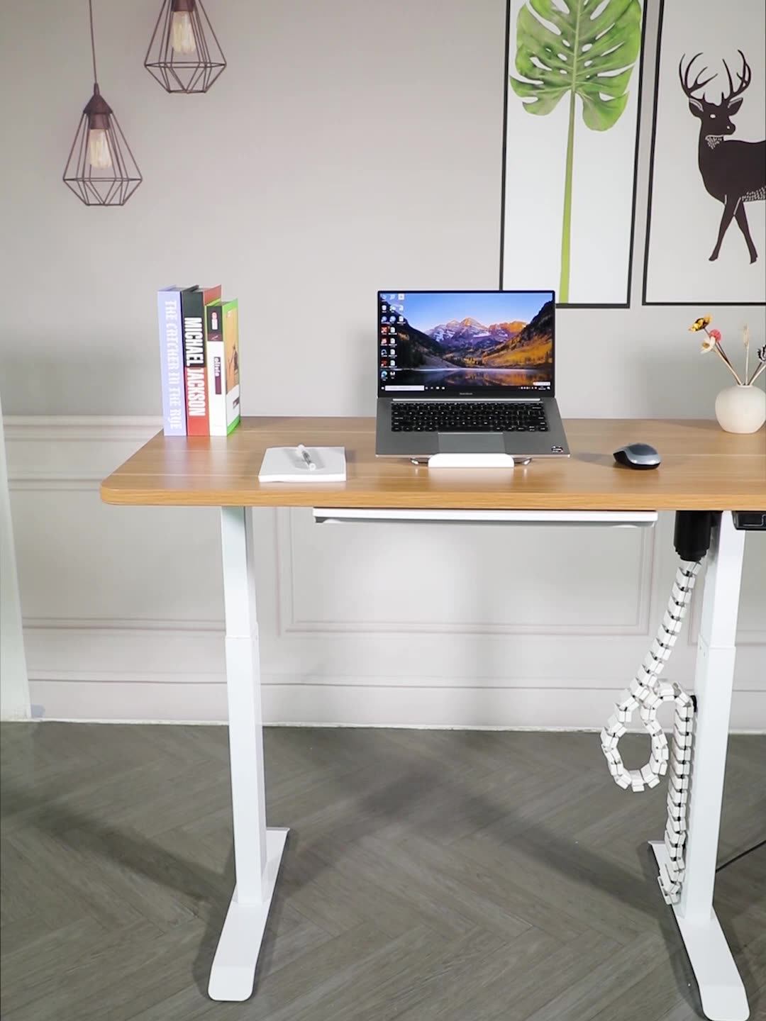 Updated Version Sit Stand Up Computer Office Uplift Lifting Desk Height ...