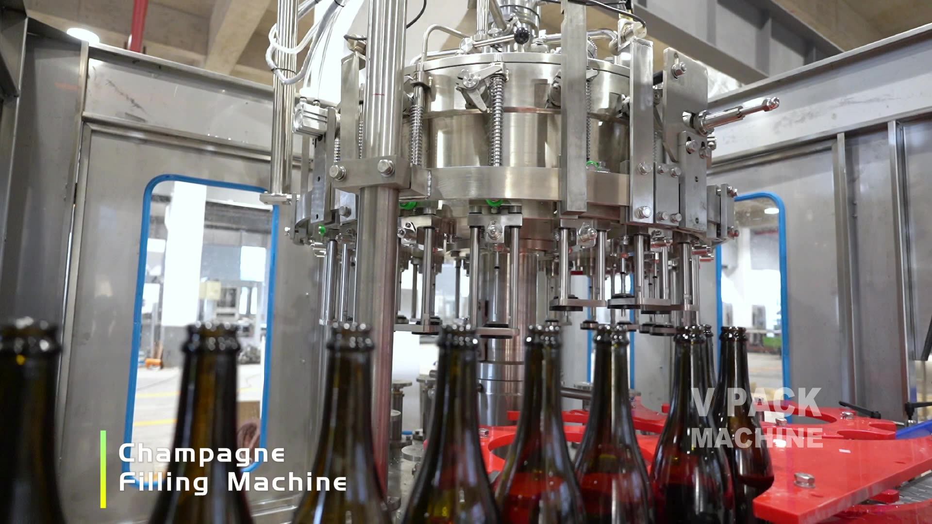 1800bph 750ml Champagne Filling Machine Bubbly Liquor Filler Glass ...