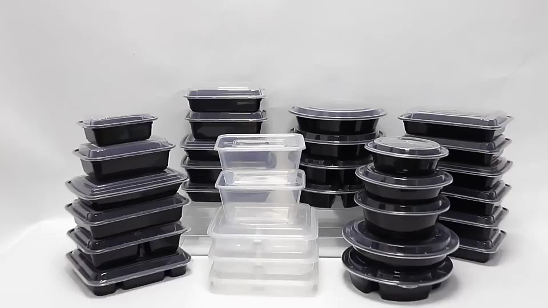1 Compartment Leakproof Disposable Plastic Container Food Packaging ...