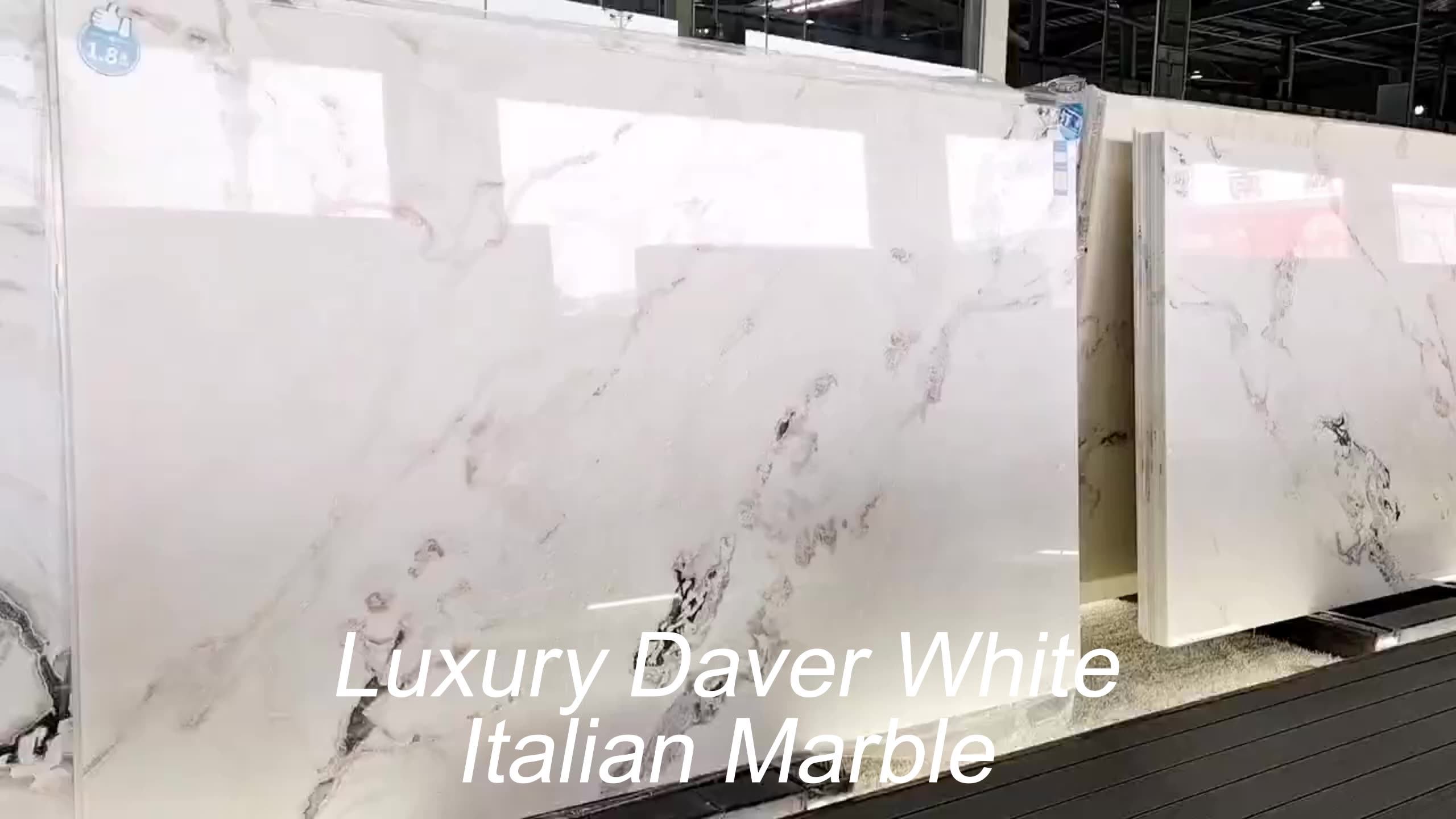 Luxury Italian Dover White Marble Slab Price Translucent Marmara Polished Countertop Davinci ...