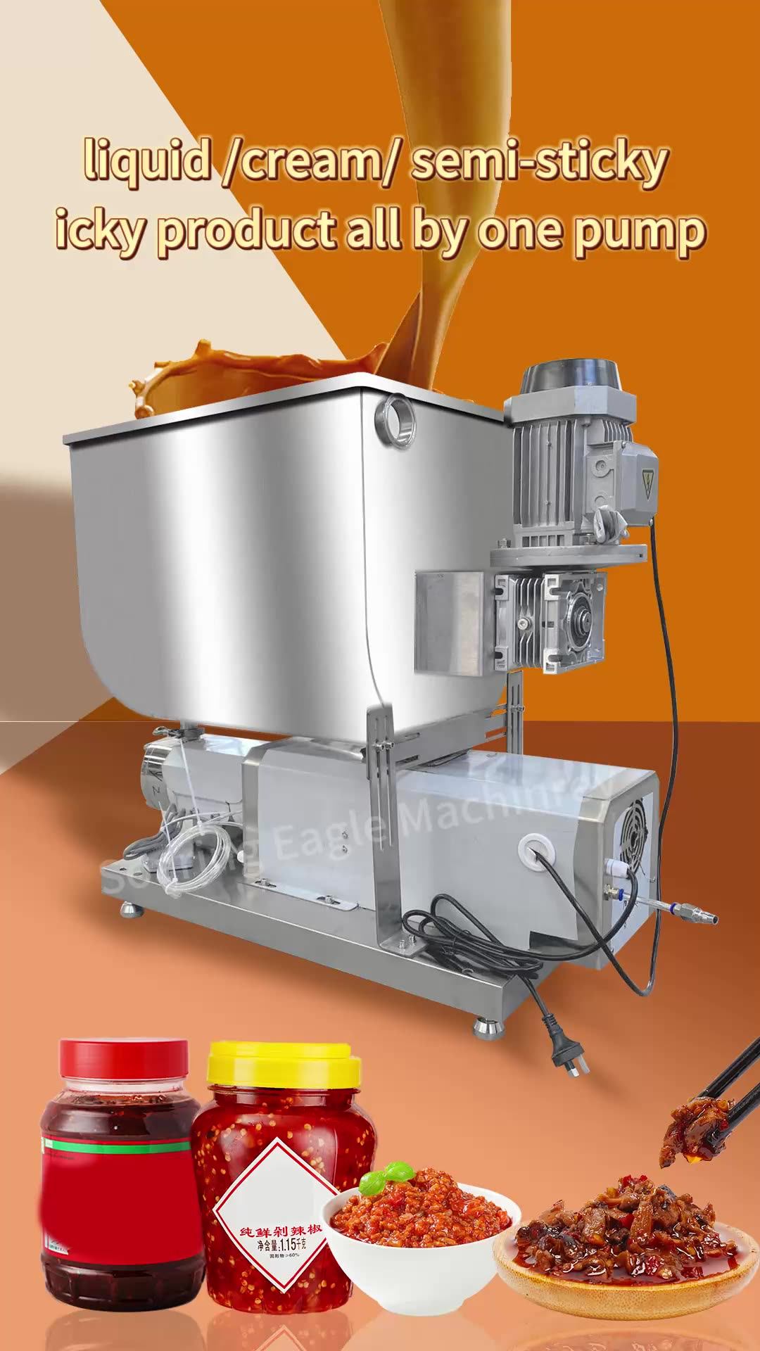 U-shaped Semi-automatic Horizontal Pneumatic Paste Tomato Sauce Filling ...