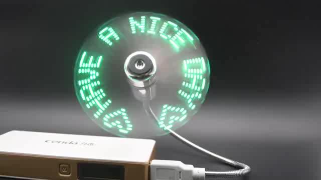 Portable Mini Home Office Flexible Usb Driver Led Message Fan - Buy Usb ...