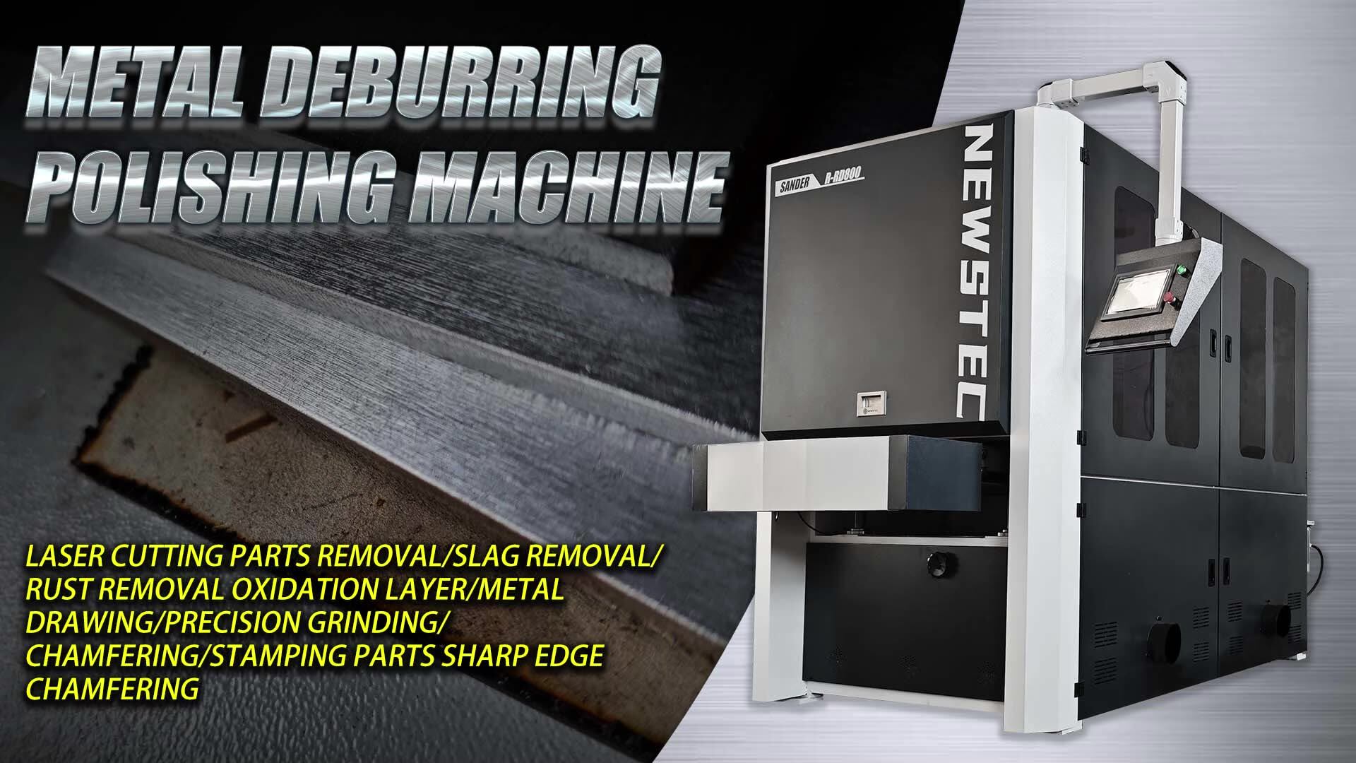 Newstec 1000mm Automatic Edge Radiusing Deburring Machine Metal ...