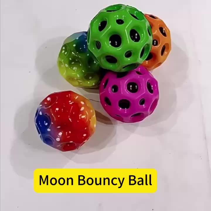 2023 Kids Adults Toys Jump Ball Soft Pu Foam Anti-stress Moon Shape ...