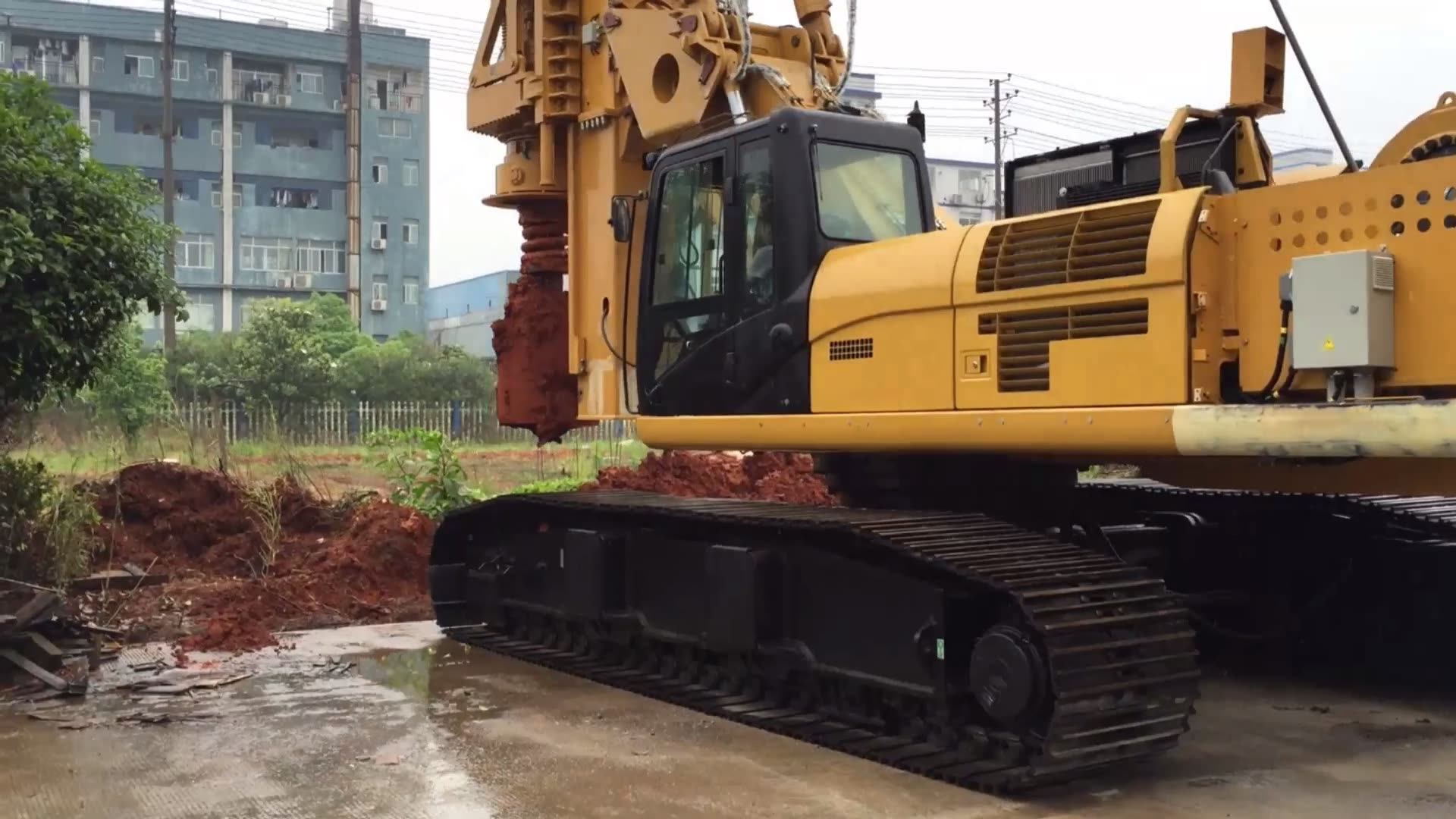 Hydraulic Earth Auger Drilling Machine To Post Hole 600mm Diameter For ...