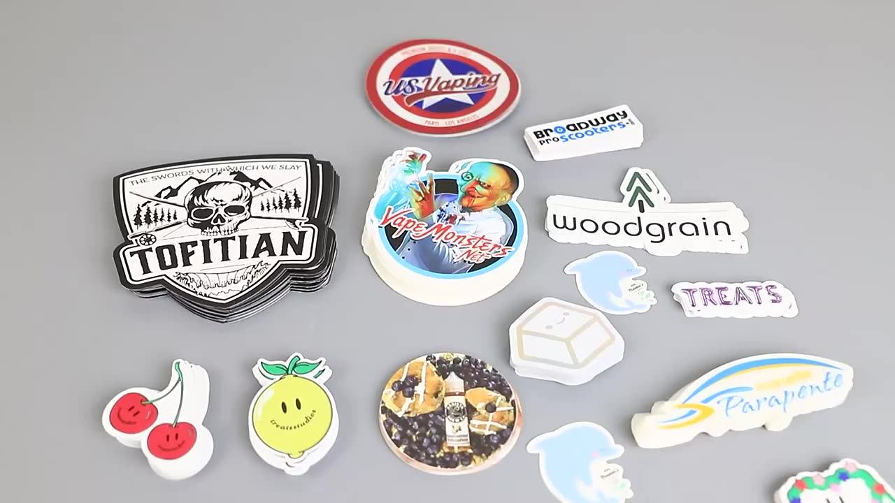 Stickers Custom Brand Logo Die Cut Vinyl Adhesive Paper Printing ...