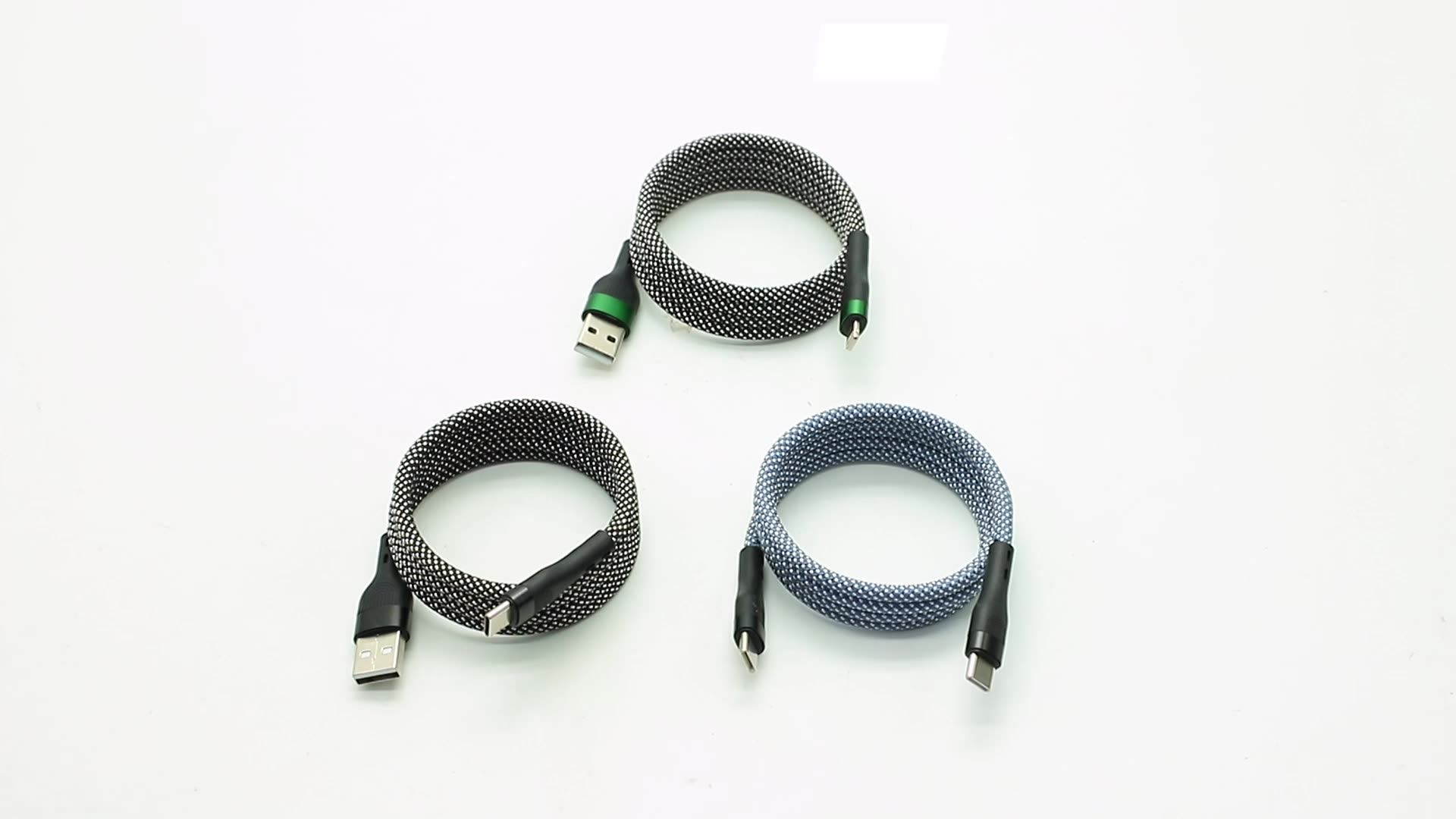 1m Type C To C 100w Magnetic Braided Fast Charging Data Cable With ...