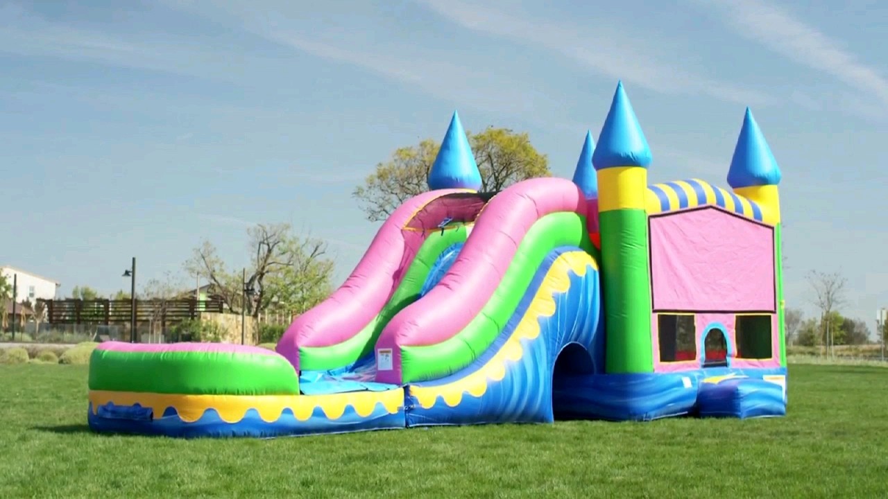 Cheap Commercial Adult Waterslide Inflatable Bounce House Water Jumper ...