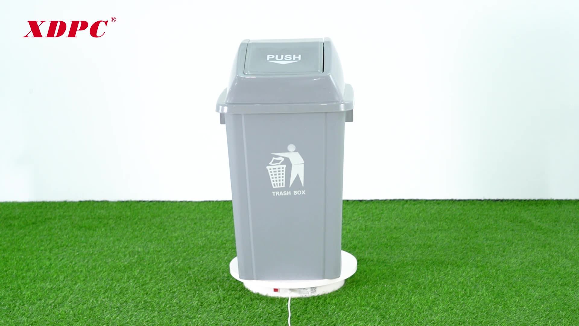 Outdoor 60l Plastic Classified Dustbin Trash Bin With Push Lid - Buy ...