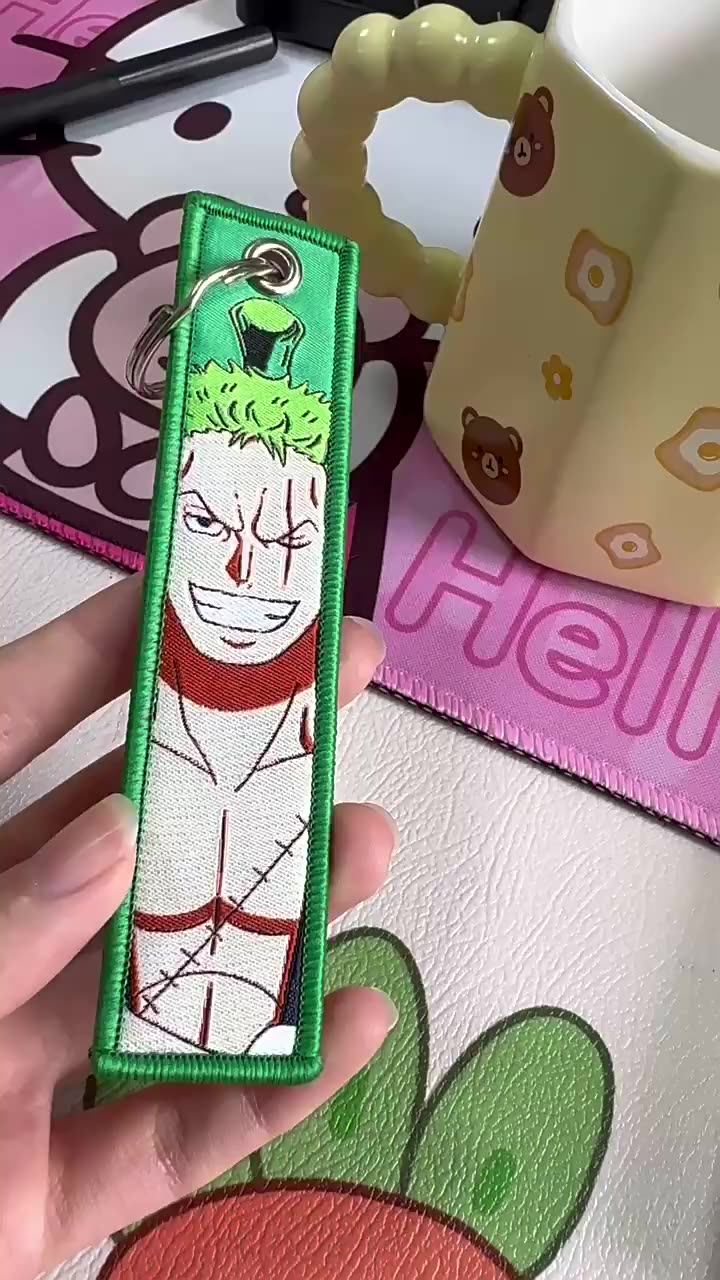 20 Designs Video Game Poke Cartoon Jet Tag Fabric Embroidery Keychains ...