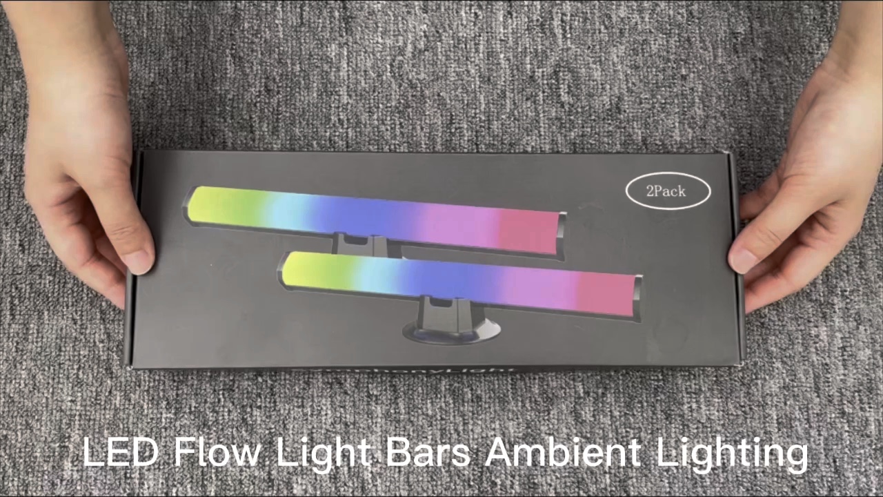 2 Pack Smart App Control Rgb Led Gaming Light Bars Room Decoration Desktop Ambient Light Flow ...