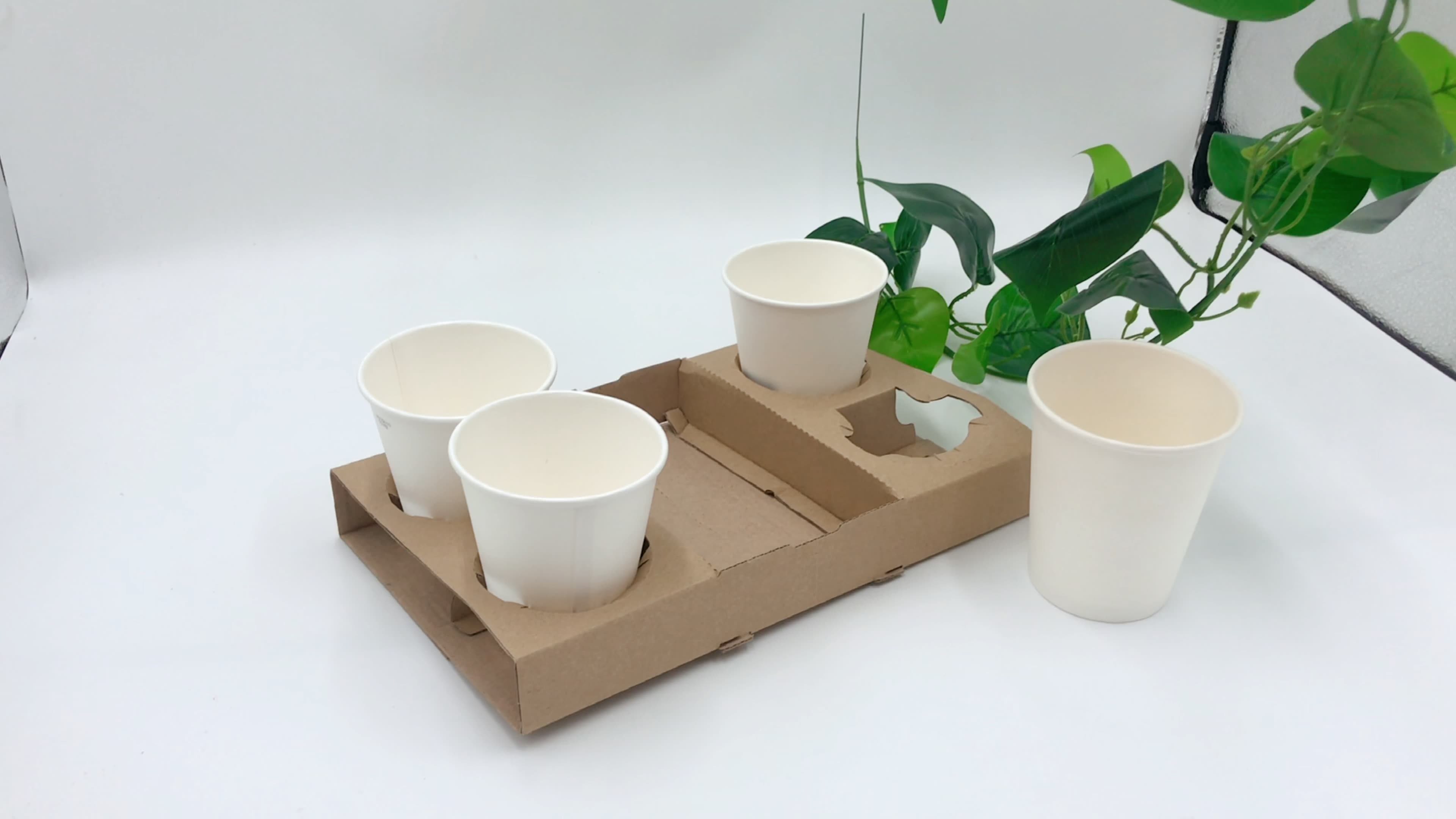 Take Away Coffee Paper 4 Cup Carrier Holder Tray - Buy Cup Holder Tray ...