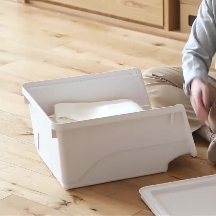 Citylife Stackable Srotage Bin Storage Box Front Opening Convenient ...