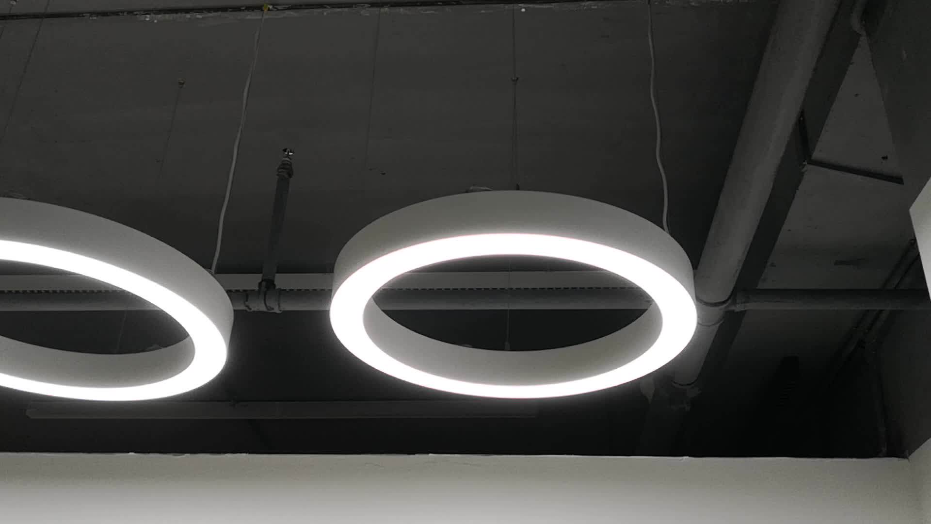 Circline Led Pendant Mount Direct Light Fixture Aluminium Circle ...