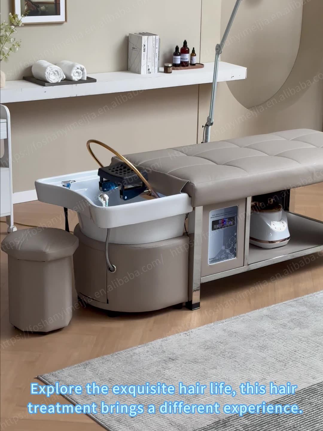 Salon Head Spa Equipment Massage Table Thai Hair Washing Shampoo Bed ...