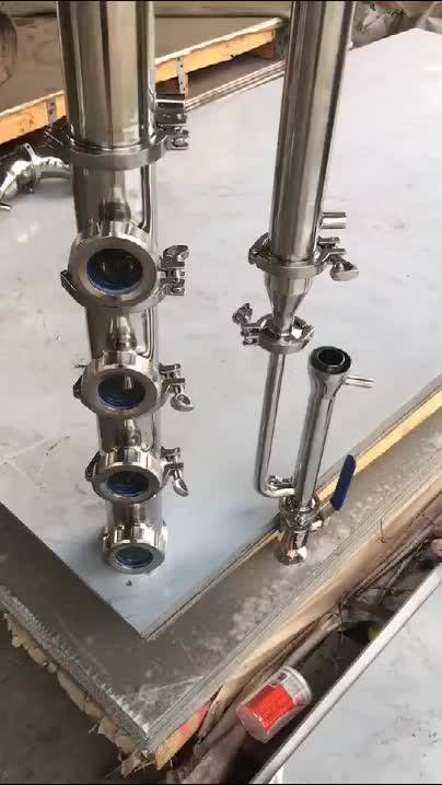 Factory Price 2" 3" 4" Glass Bubble Plate Alcohol Reflux Still ...