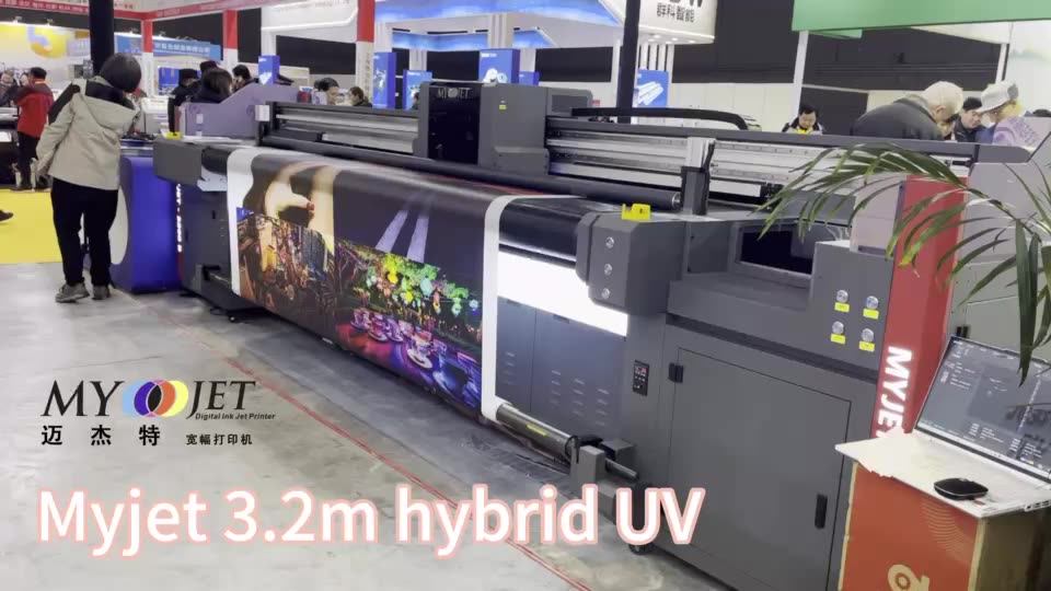 High Productivity Uv Inkjet Hybrid Printer Print Size 3.2m With Roll To ...