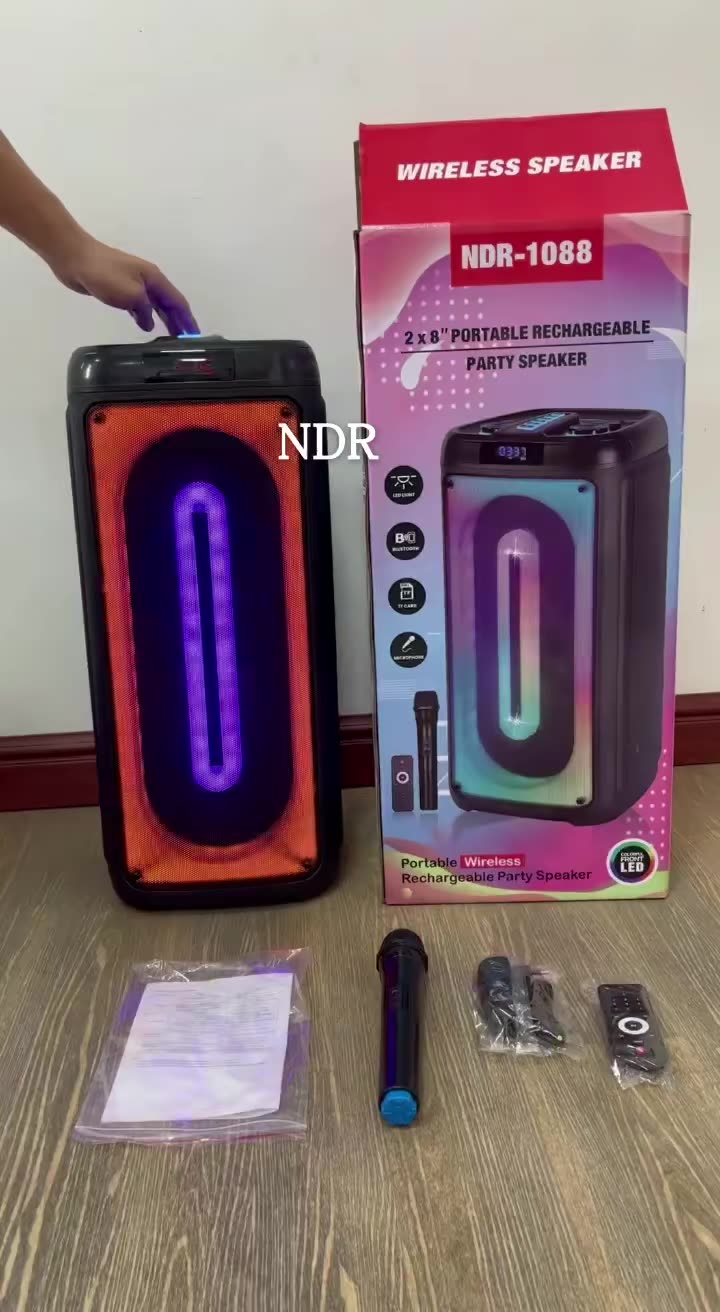 Ndr-1088 Outdoor Partybox Speakers 8 Inch Good Quality Portable Trolley Speaker Dj Speaker ...