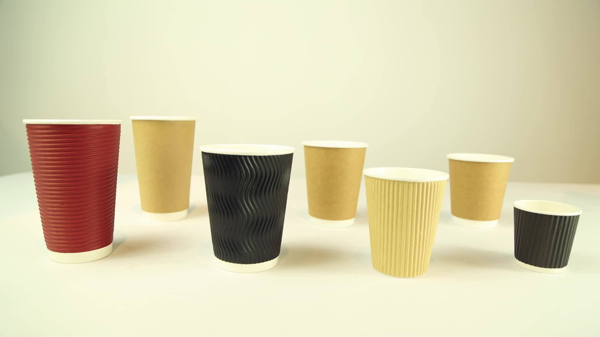 10 Oz High Class Hot Insulated Ingeo Pla Coated Compostable Triple Wall ...