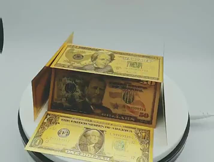 1000 Baht Full Gold Foil Banknote Gold Plated Baths Commemorative Notes ...