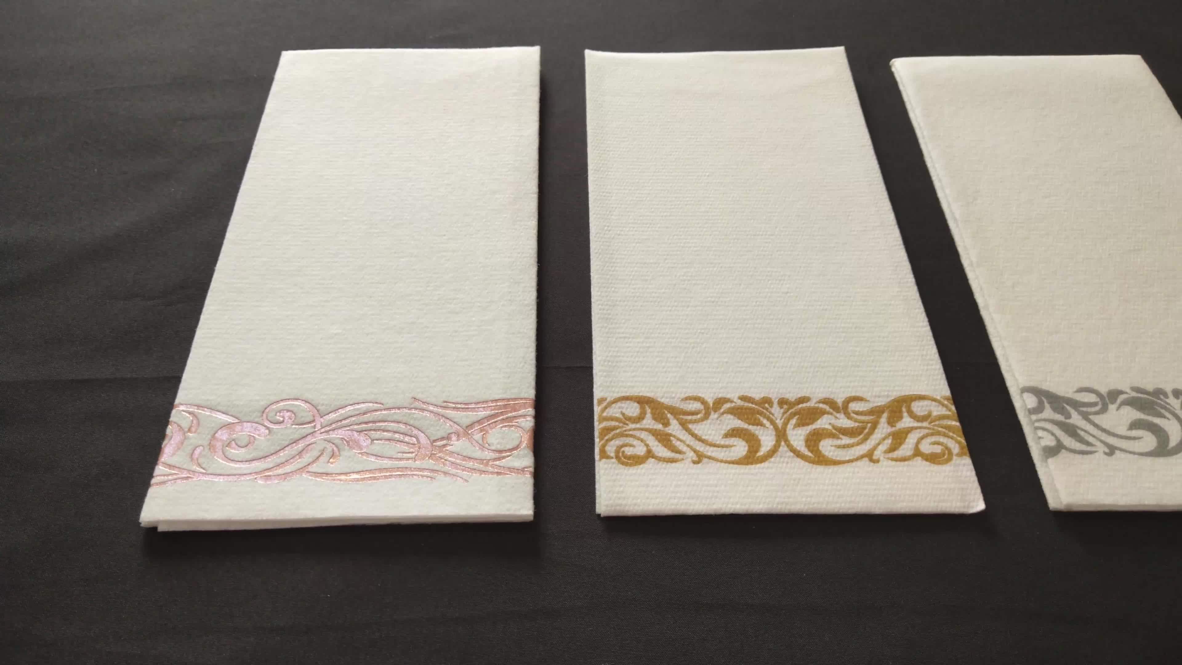 Free Sample Logo Printed Tissue Folded Paper Napkins Personalized ...