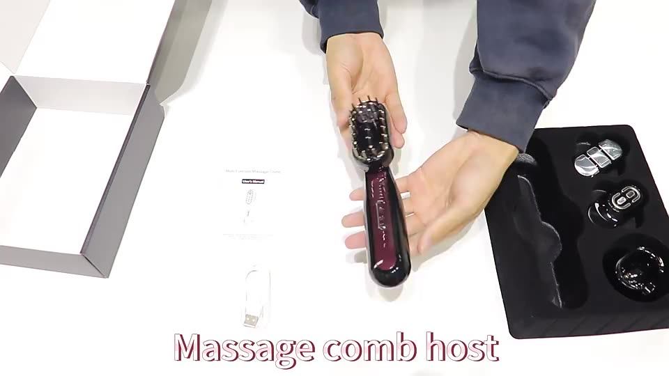 Nowcozy 2024 Ems Micro Current Meridian Electric Massage Comb With Red ...