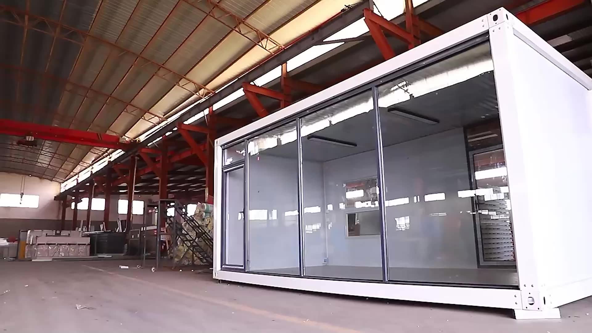 20ft Flat Pack Shipping Container Prefab Steel Container House With Two ...