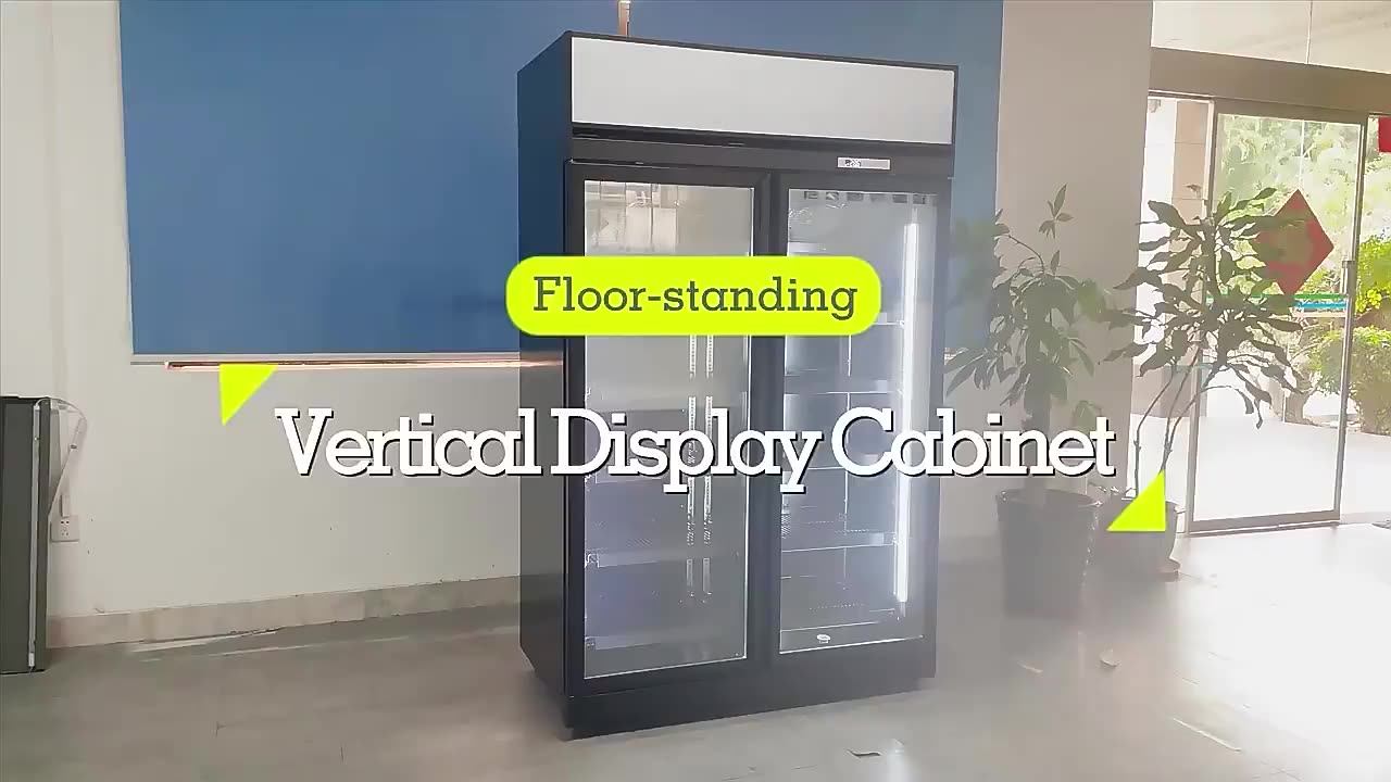 Two Door Drink Display Cooler Wine Beverages Window Glass Showcase No ...