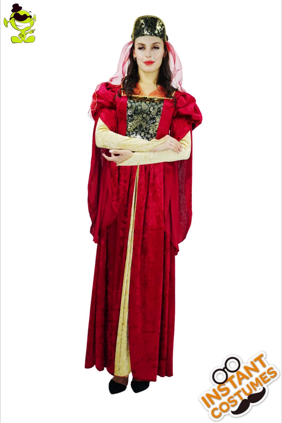 New Medieval Princess Costume Adult Girls Party Dresses For Carnival ...