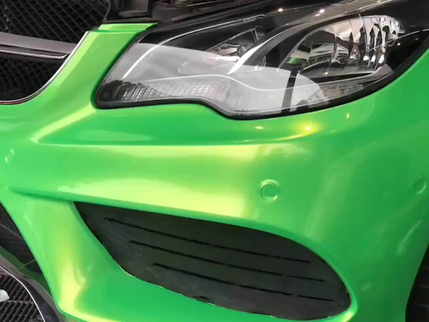 Carlike Fashion Car Vinyl Wrap Chrome Holographic Rainbow Hydrographic ...