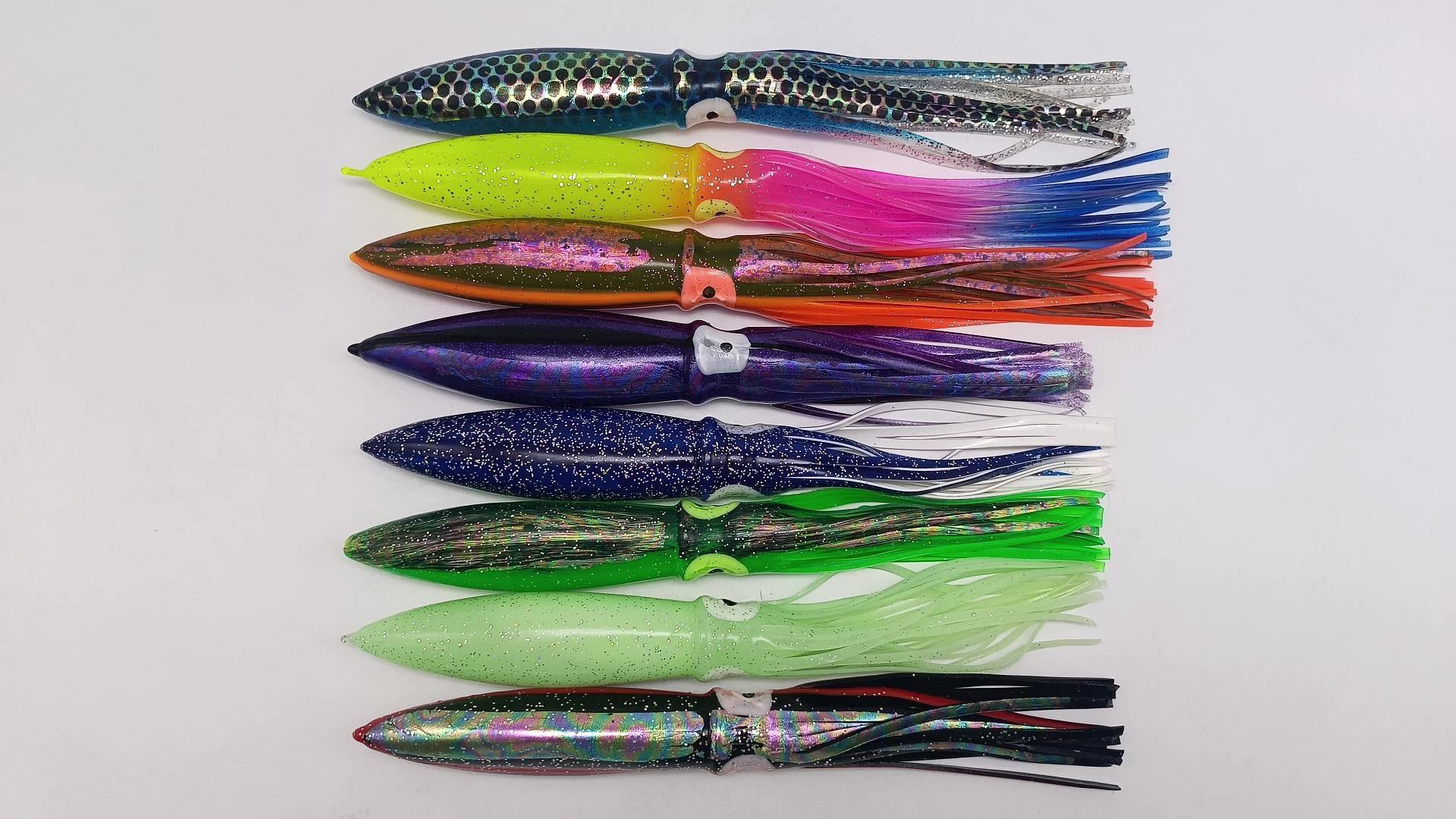 13'' Premium Offshore Bulb Squid Lures Tuna Squid 13" Bulb Head ...