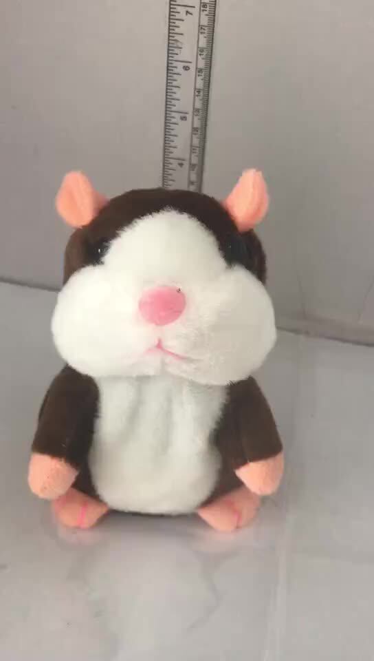 Talking Hamster Mouse Voice Recording Plush Toy Unicorn Walking Nodding ...