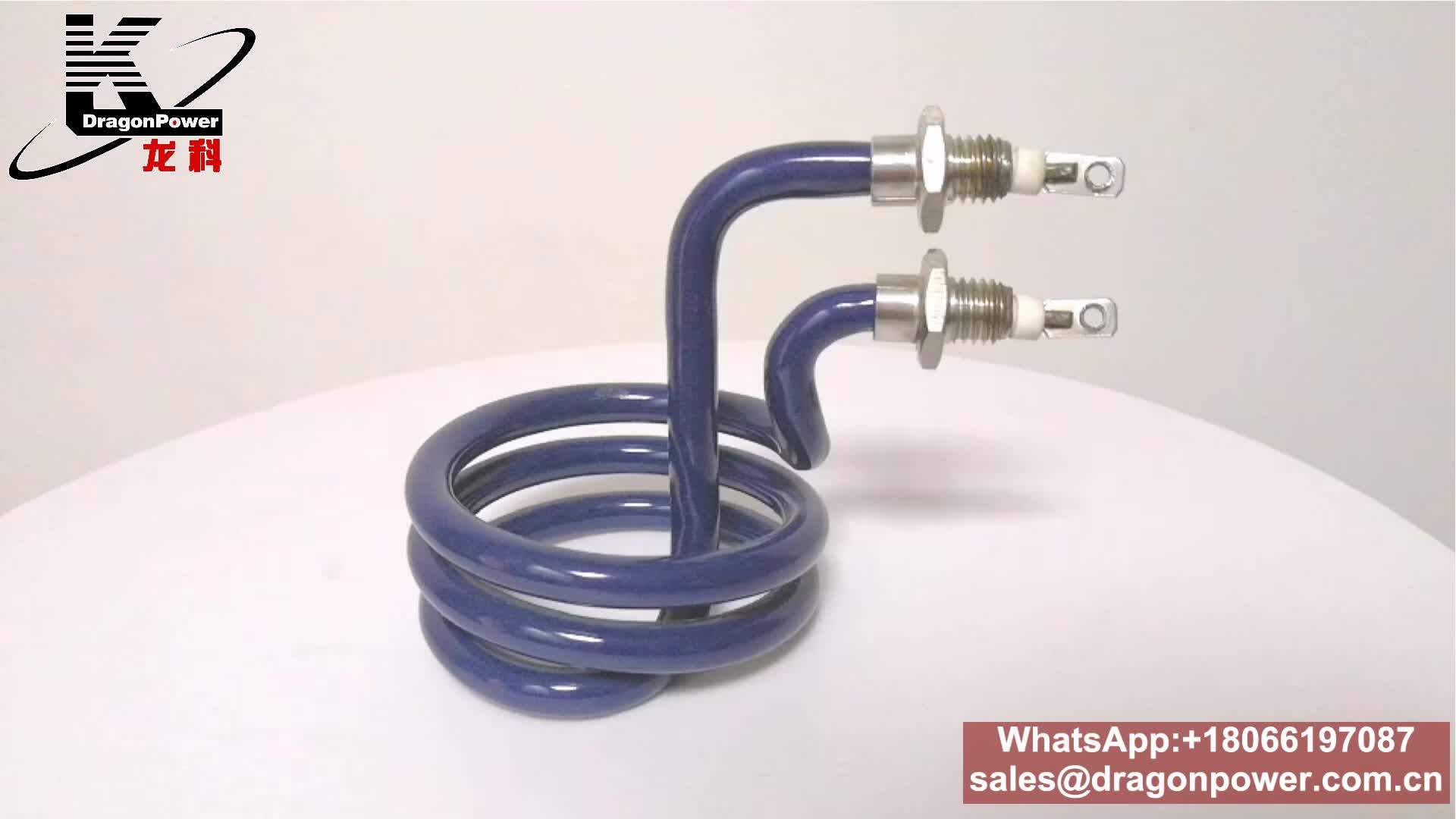 High Power Industrial Tubular Electric Heater With Enamel Coating - Buy ...