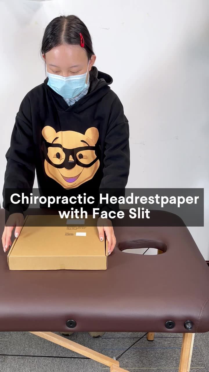 Premium Chiropractic Headrest Paper Sheet Squares Disposable Massage ...
