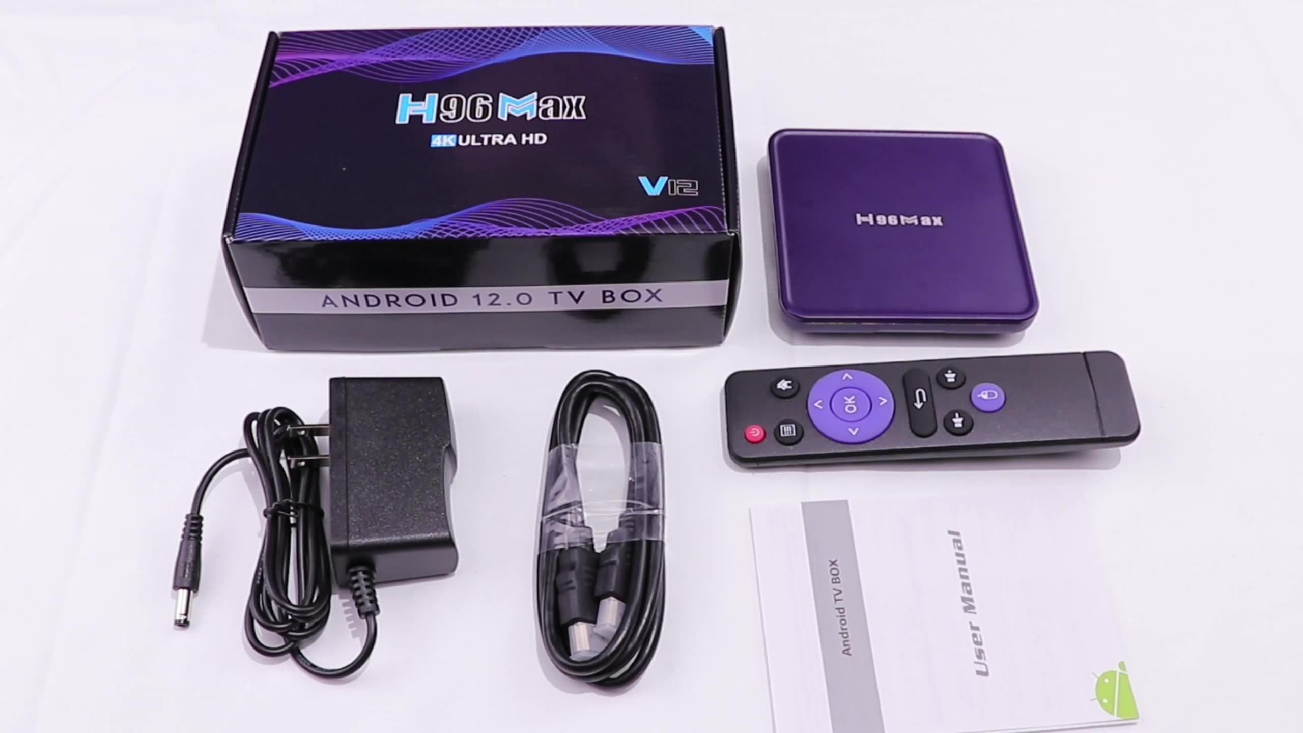 Newest Android 12.0 Tv Box H96 Max V12 Smart Tv Box Rockchip 3318 Media ...