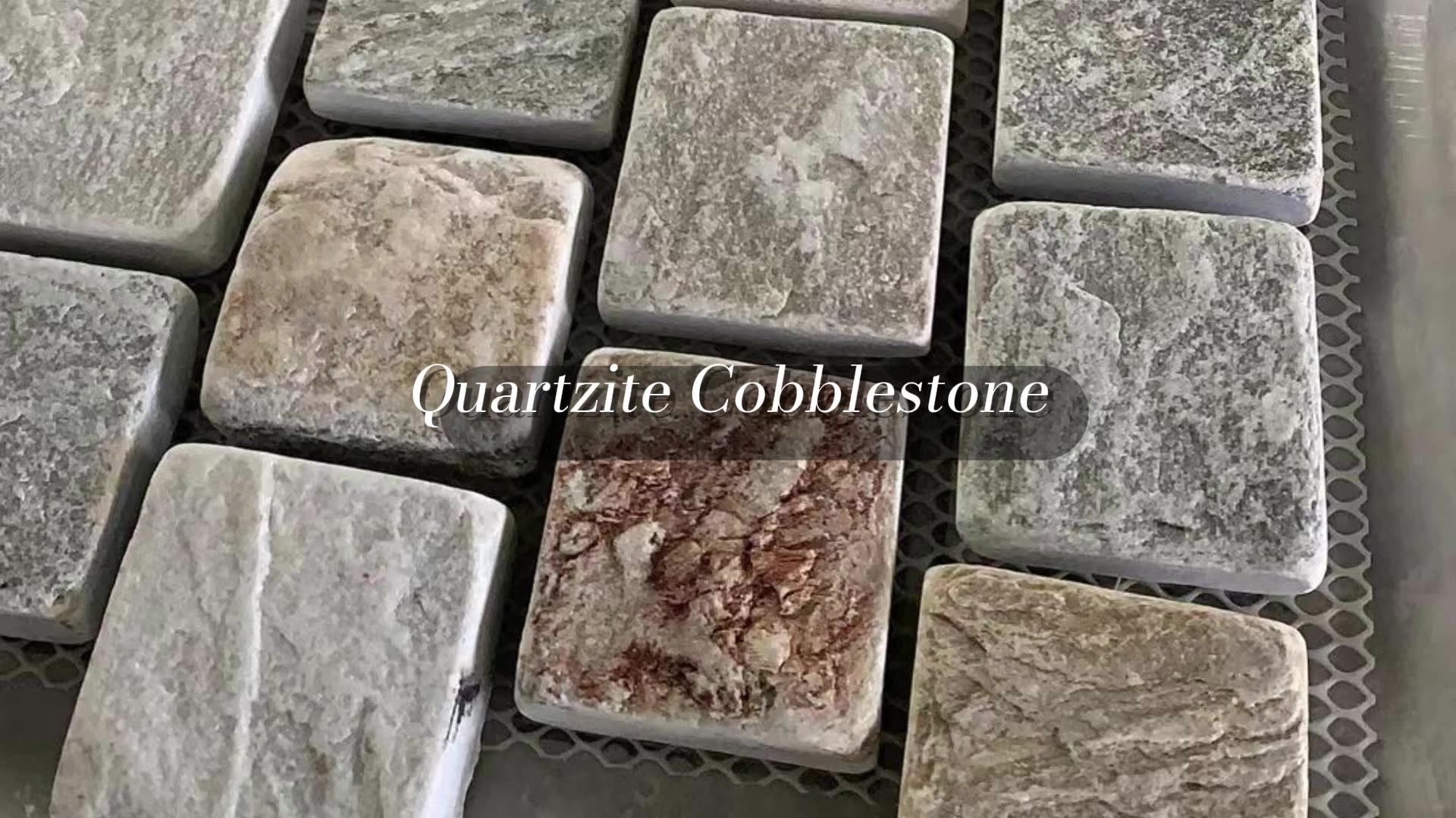 Shihui Rivan Oyster Gold Quartzite Cobble Cube Tumbled Natural Split ...