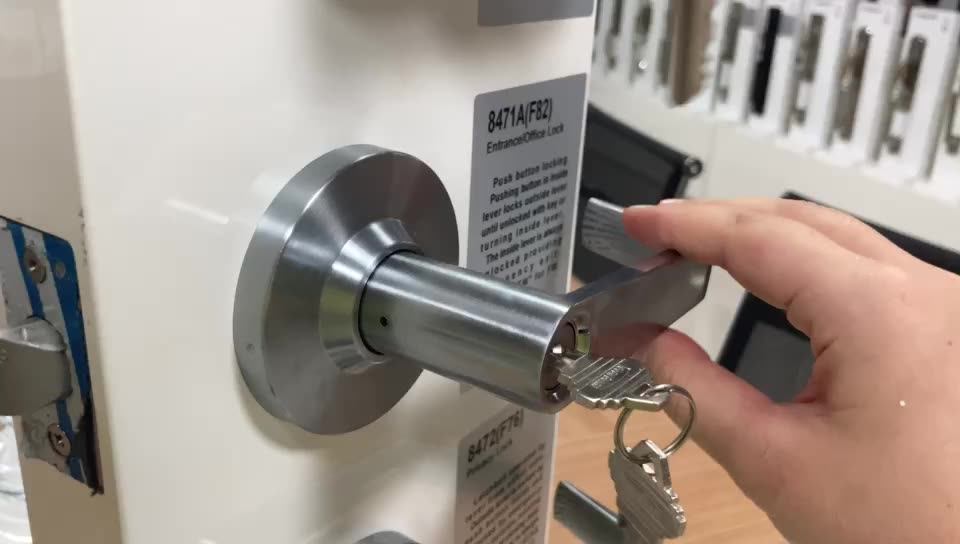 Ansi Grade 2 Commercial Door Lock Keyed Entry Lever Door Handle Lever ...
