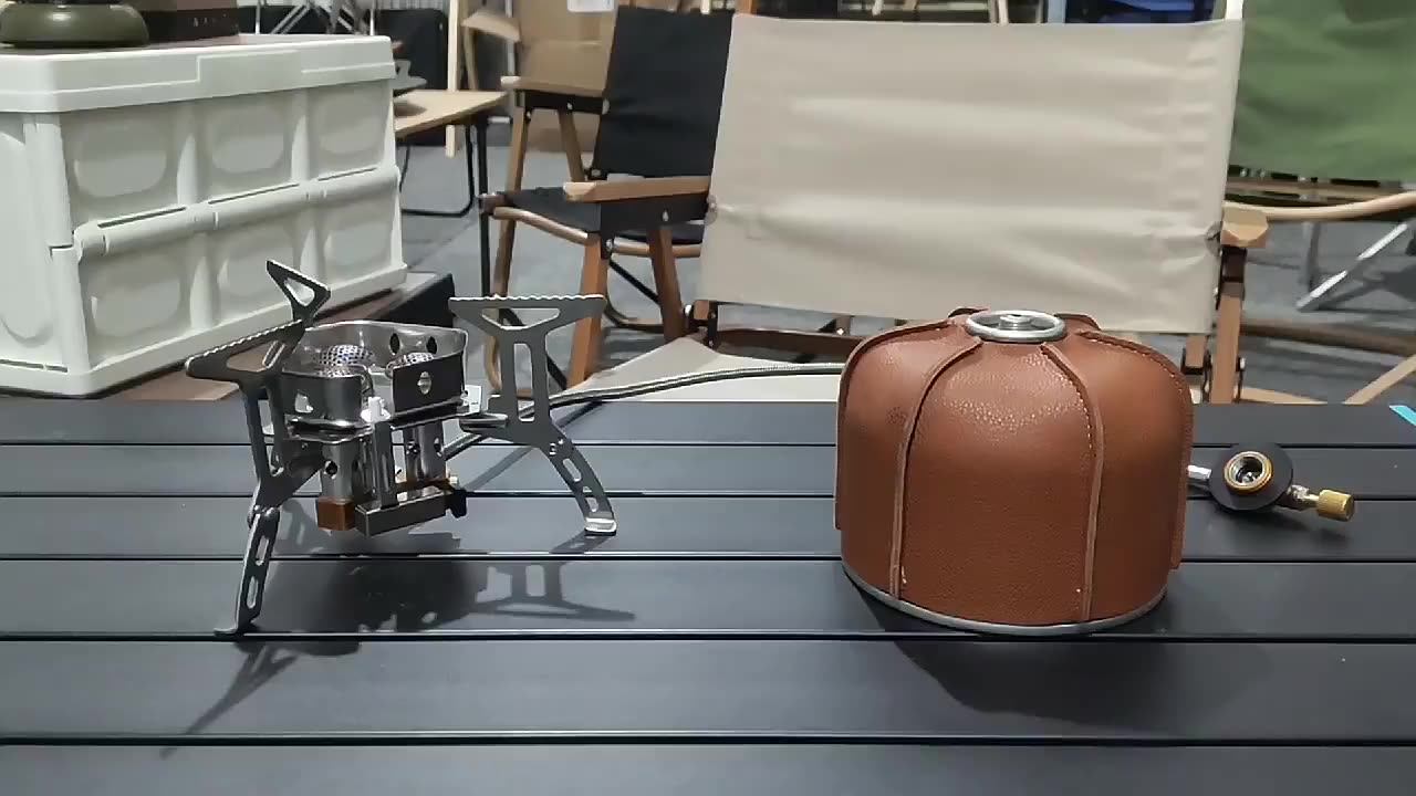 3 Burner Outdoor Picnic Stove Foldable 3 Head Split Stainless Camping ...