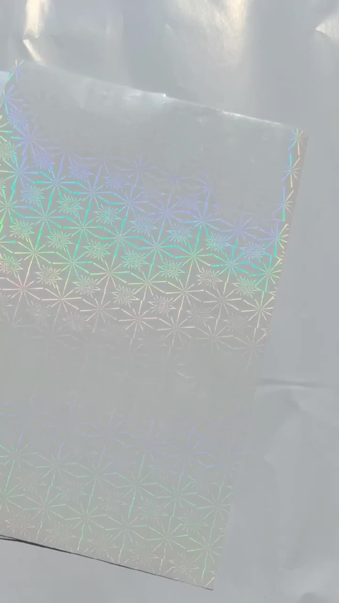 Holographic Cold Laminate Overlay Film Bopp Plastic Protective Film ...