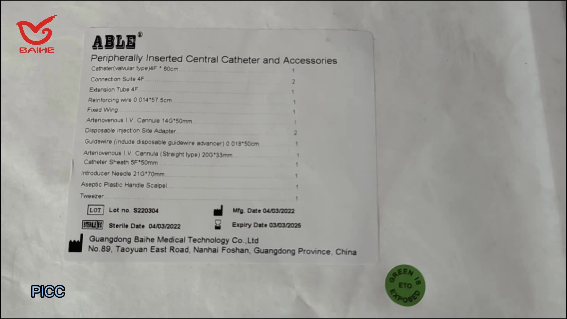 Medical Disposable Picc Set Peripherally Inserted Central Catheter Tubing Kit Hospital Clinical ...