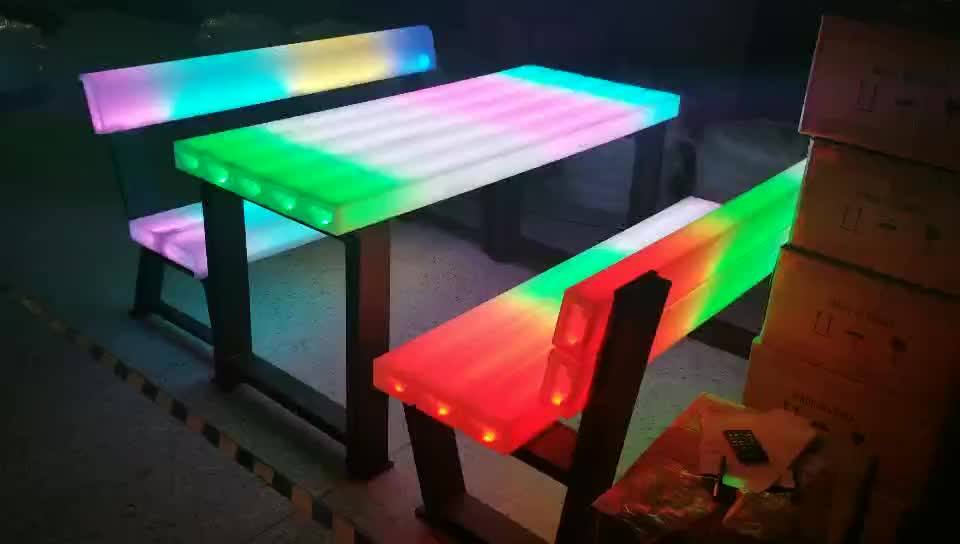 Park Furniture Decorative Lamp Garden Island Bench Light Rgb Color ...